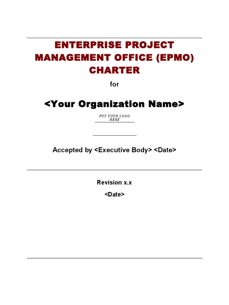 PMO Charter Template Example | PDF | Project Management | Software ...