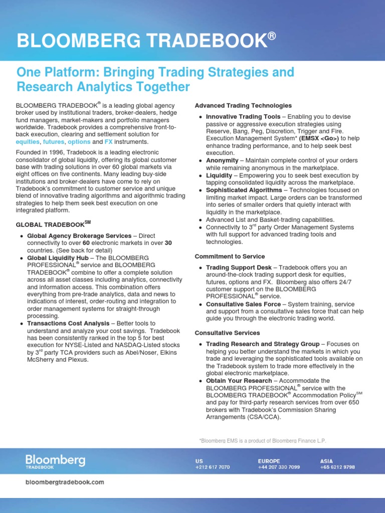 Pdf Bloomberg Pdf Bloomberg L P Algorithmic Trading