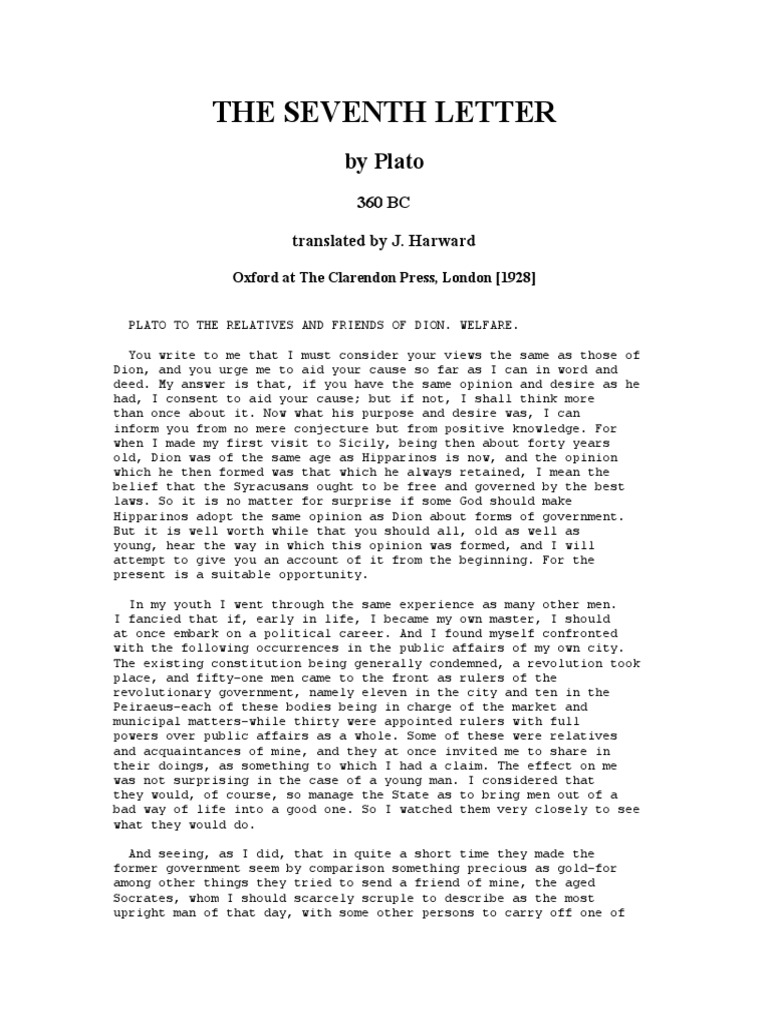 The Seventh Letter | PDF | Nature