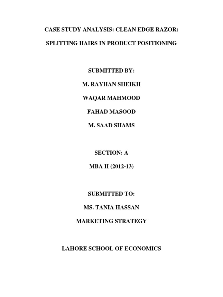 Clean Edge Razor WAC | PDF | Niche Market | Profit (Accounting)