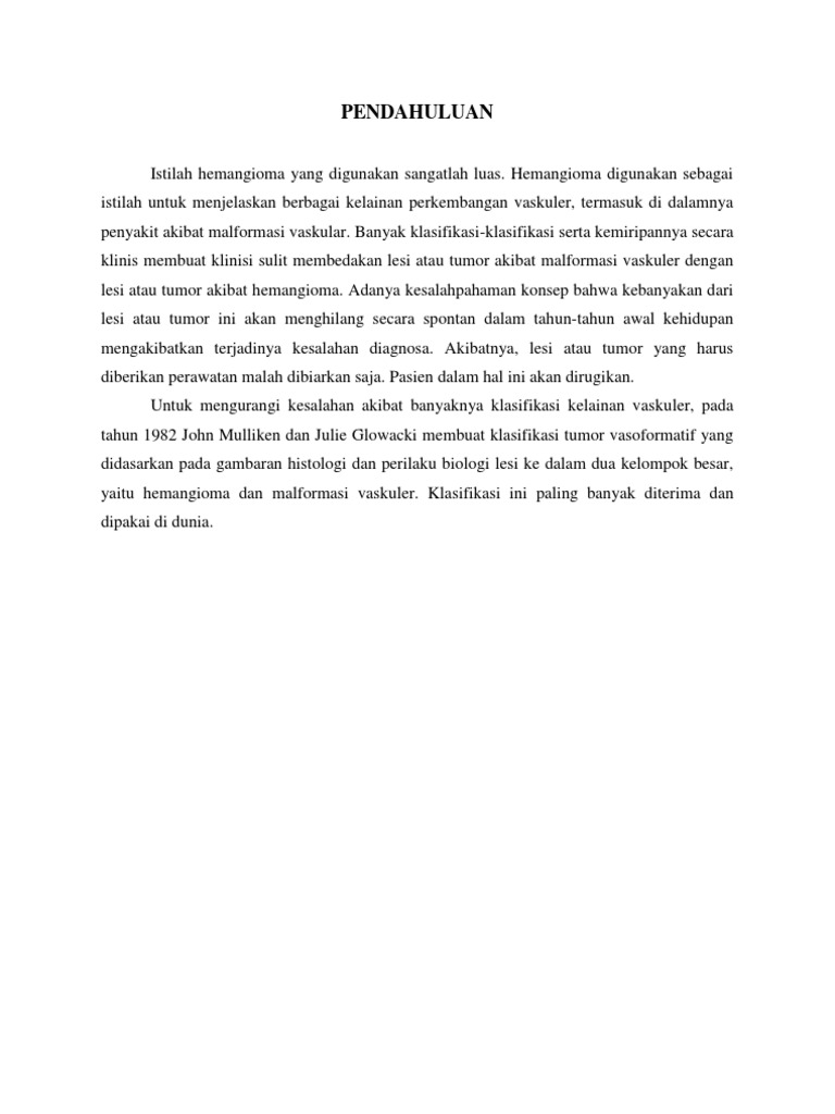 Hemangioma Dan Malformasi Vaskuler | PDF