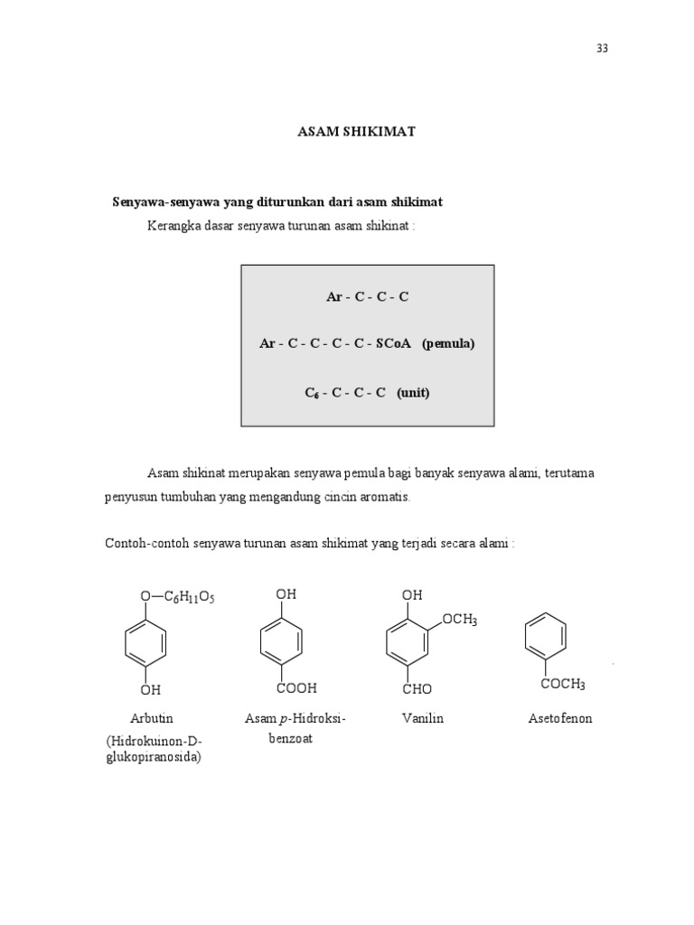 Asam Sikimat | PDF | Organic Compounds | Chemical Substances