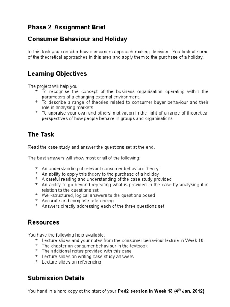 Phase 2 Consumer Behaviour Pdf Decision Making Consumer Behaviour