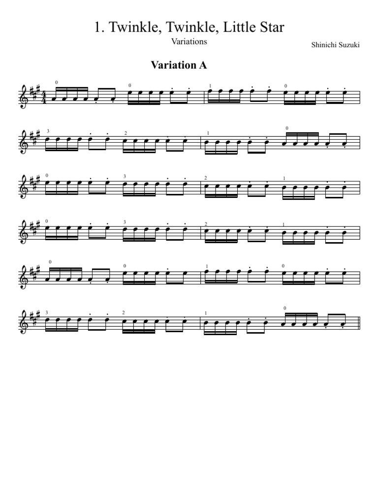 Twinkle Twinkle Little Star (Variations)