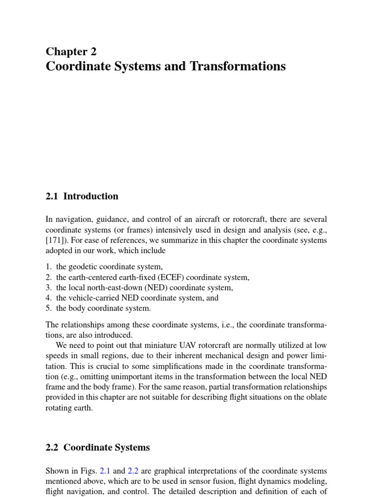 NED Frame | PDF | Latitude | Cartesian Coordinate System