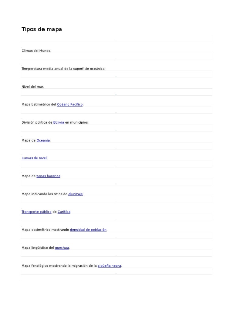 Tipos de Mapas | PDF | Mapa | Cartografía