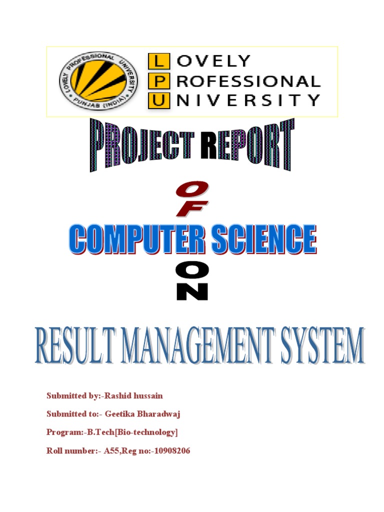 Result Management System | PDF | Product Lifecycle | Microsoft Windows