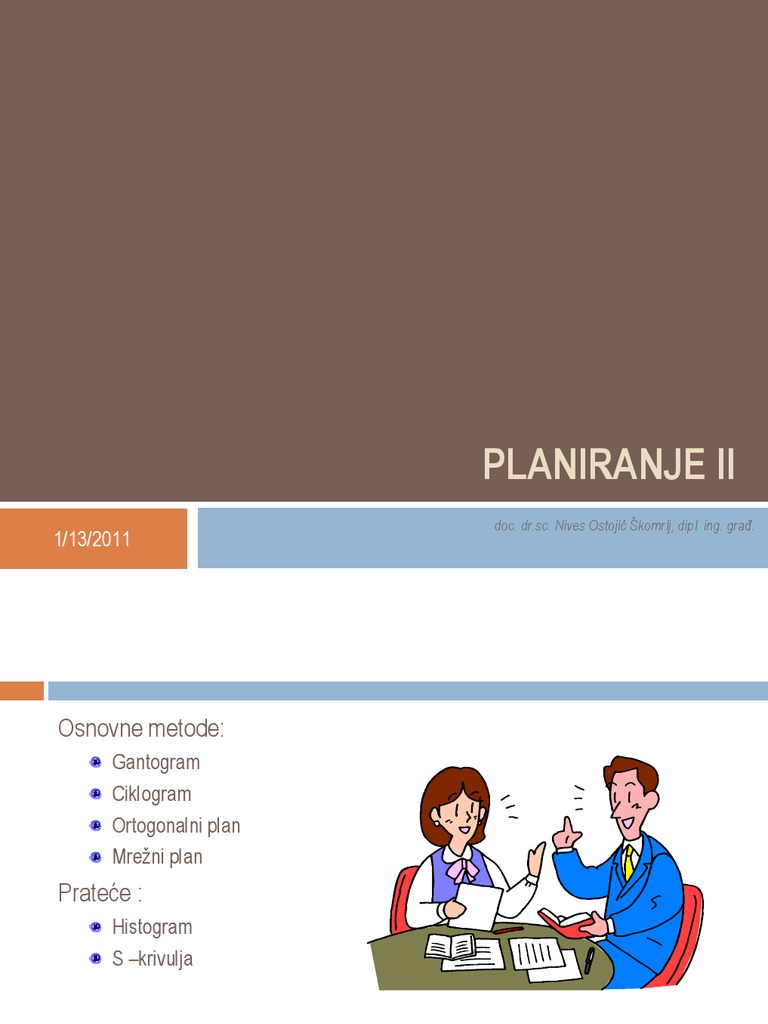 Planiranje Gantogram,ciklogram
