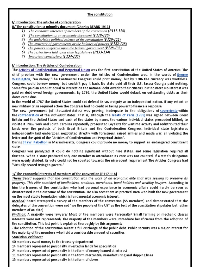 Articles of Confederation and Perpetual Union: George Washington | PDF ...