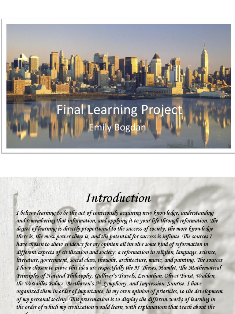 Final Learning Project: Emily Bogdan | PDF | Walden | Leviathan (Book)