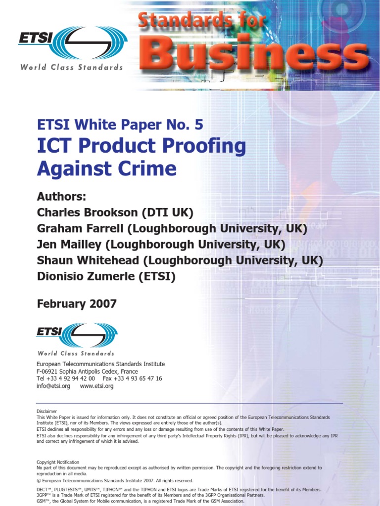 ETSI-WP5 Product Proofing | PDF | Bluetooth | Computer Security