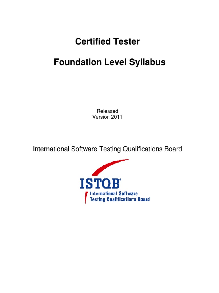 1-Istqb Foundation Level Syllabus 2011 | PDF | Business