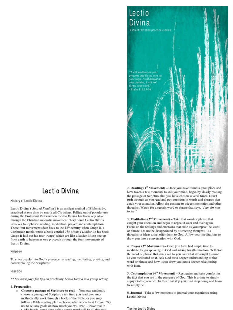 Lectio Divina Journal | PDF | Lectio Divina | Ancient Mediterranean ...
