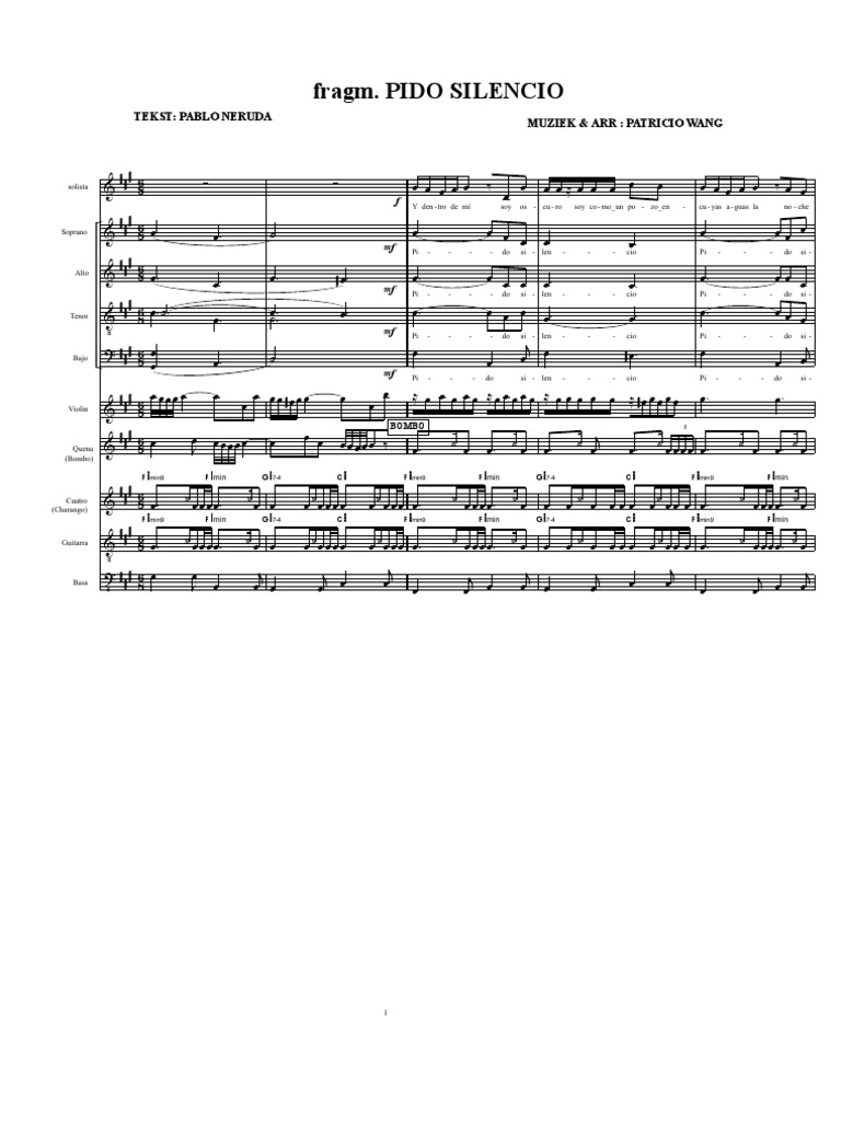 Pido Silencio | PDF | Hauteur (musique) | Divertissement (Général)