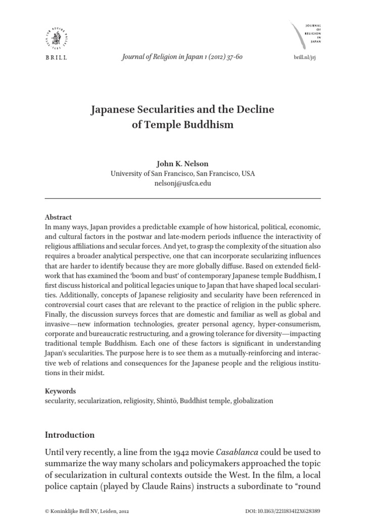 Evolution of Religion in Japan | PDF | Shinto | Survey Methodology