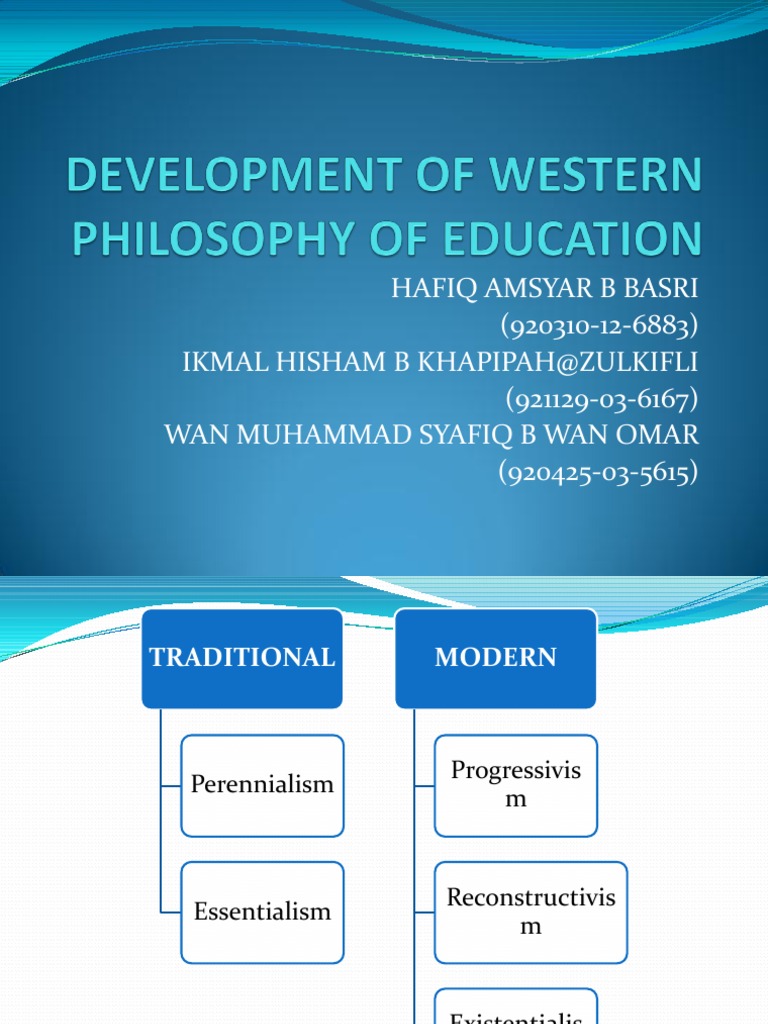 Development of Western Philosophy of Education | PDF | Teaching Method ...