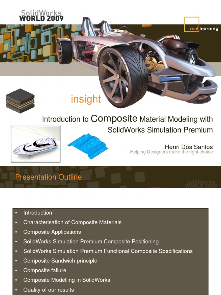 Introduction To Composite Material Modeling With SolidWorks Simulation ...