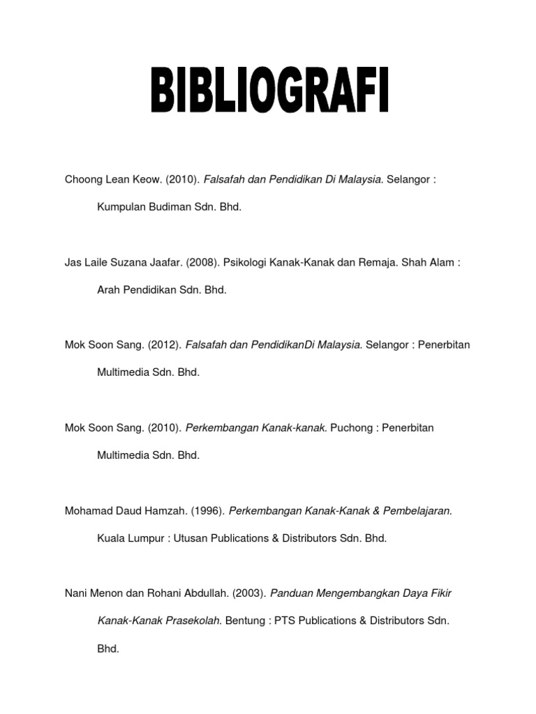 Contoh Bibliografi | PDF