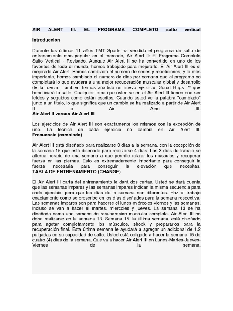 Air Alert III | PDF | Pie | Ejercicio físico