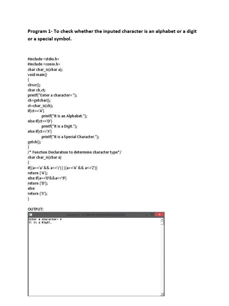 Programs For C Language Practical | PDF | C (Programming Language) | Areas Of Computer Science