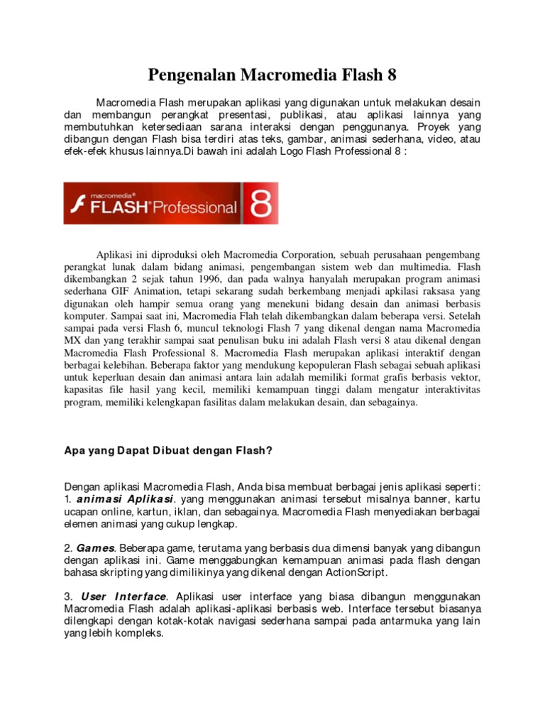 Instalasi Macromedia Flash | PDF | Teknologi & Rekayasa