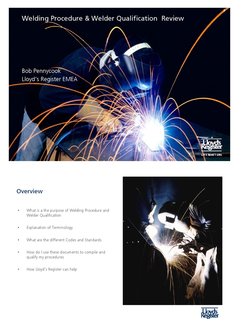 Lloyd's Register Welding Procedure & Welder Qualification Review RP ...