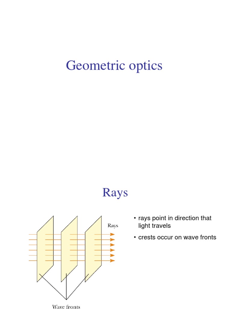 Geometrical Optics | PDF | Refraction | Optics