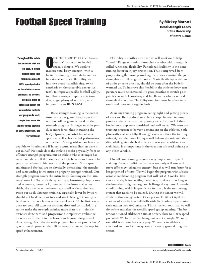 8 2 4 Speed Training | PDF | Flexibility (Anatomy) | Strength Training