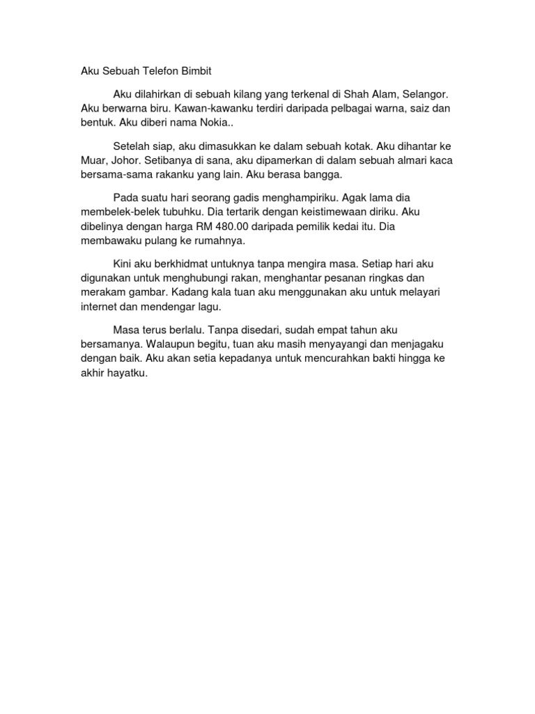 Contoh Karangan Sekolah Rendah Tahun 4 Autobiografi Miloknoesantiago