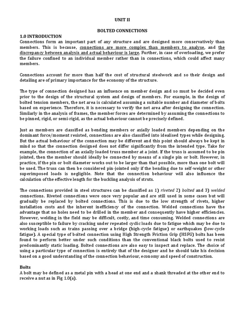 Design of Bolted Steel Connections | PDF | Nut (Hardware) | Screw