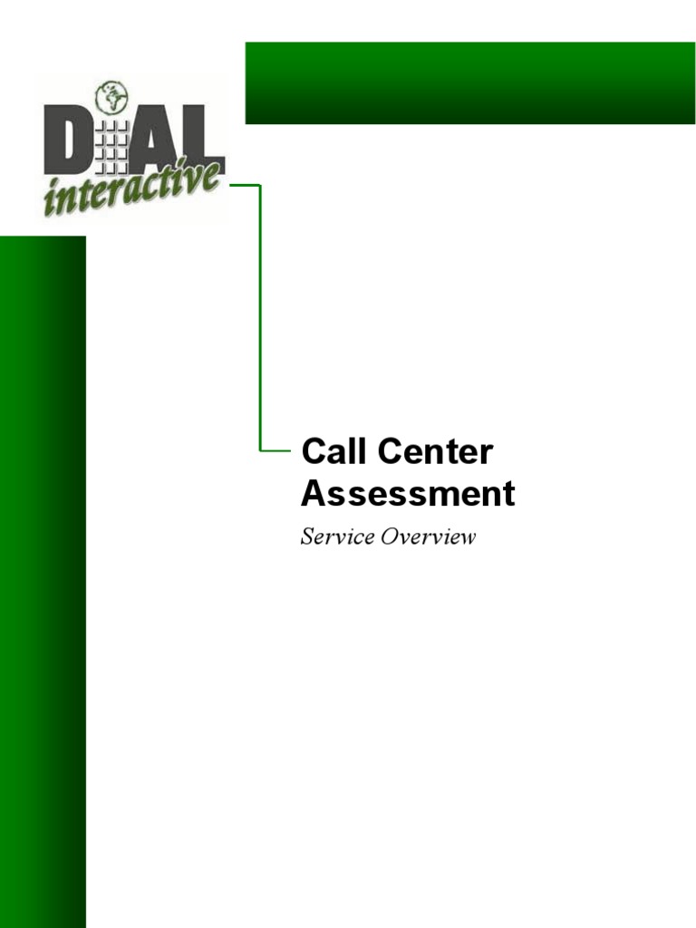 Call Center Assessment | PDF | Call Centre | Interactive Voice Response