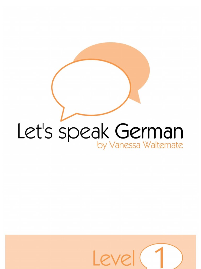 Let's Speak German Level 1 | PDF | Grammatical Number | Adjective