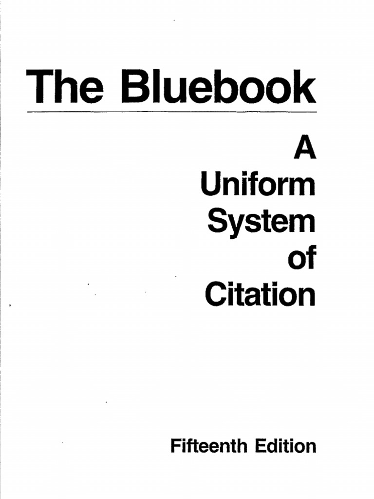 Bluebook Legal Citation | PDF | Legal Communication | Legal Education