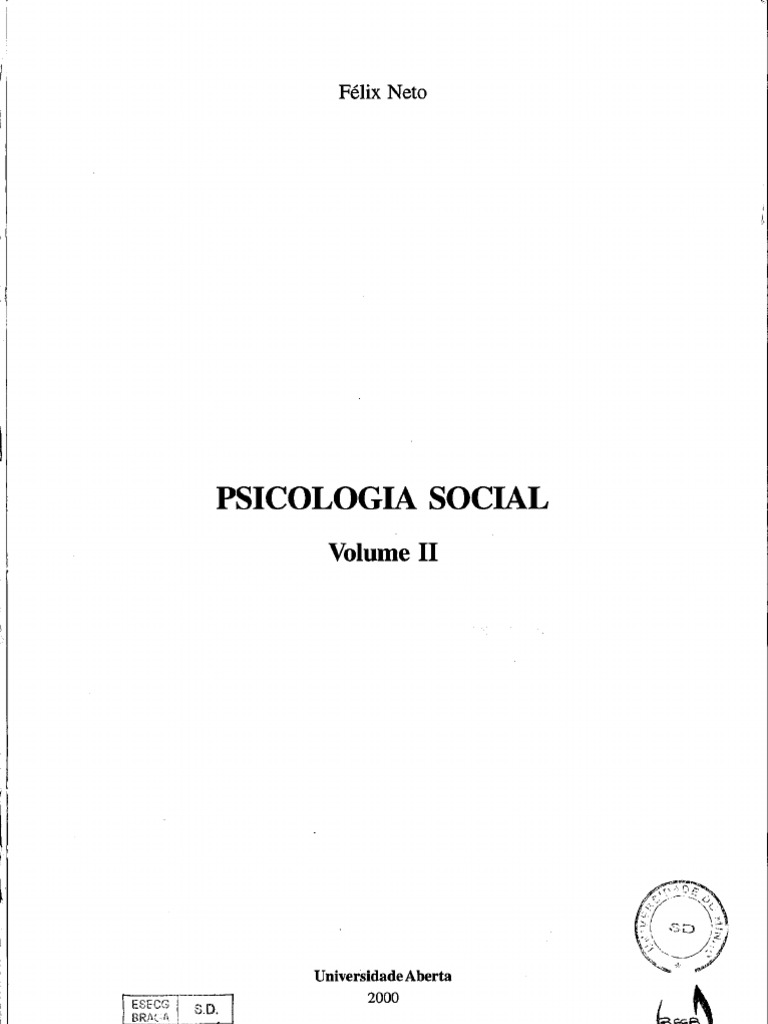Psicologia Social Felix Neto | PDF