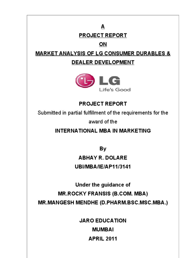LG Project Report | PDF | Warehouse | Logistics