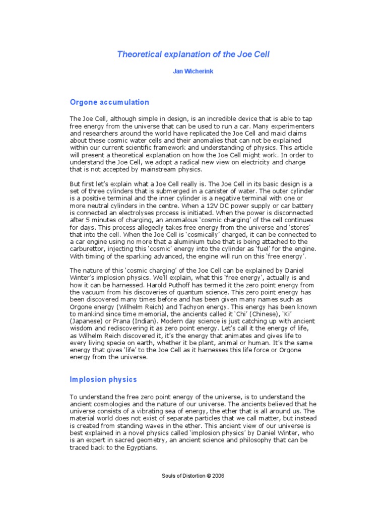JoeCell - Orgone Accumulator | PDF | Electromagnetic Radiation ...