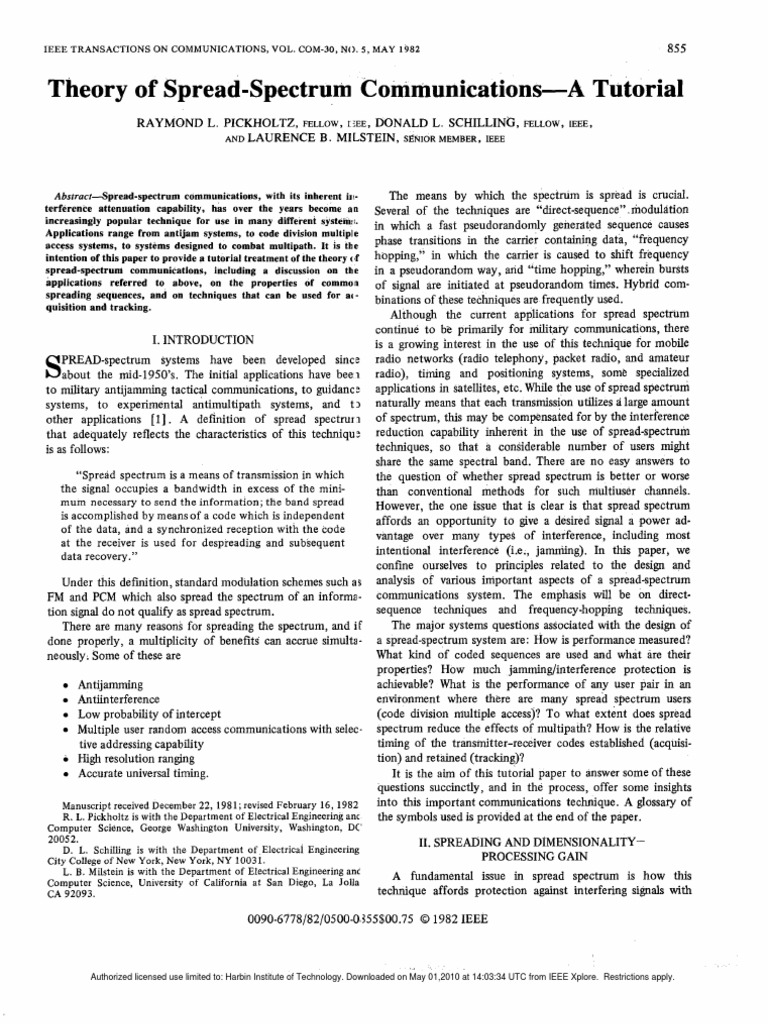 Spread Spectrum | PDF