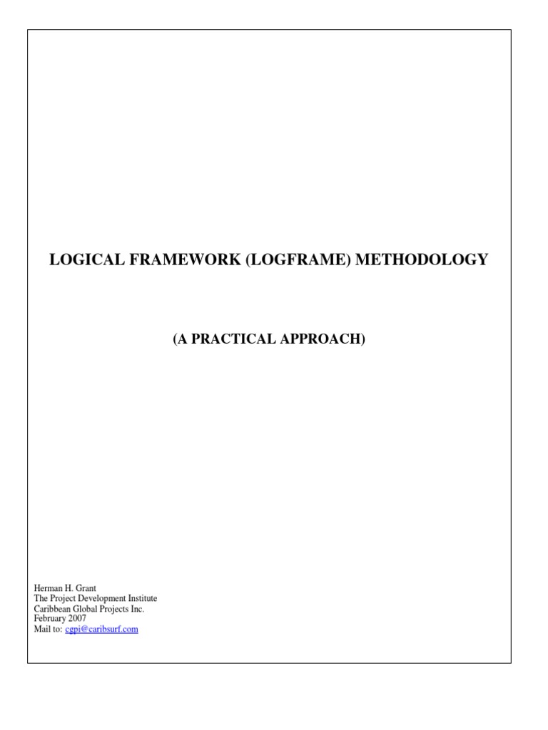 Logical Framework Methodology - Rev - 6105 | PDF | Evaluation | Business