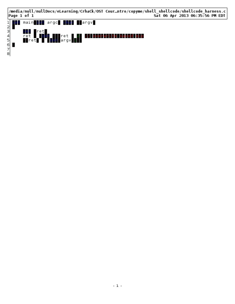 "C Shellcode Harness Example" | PDF