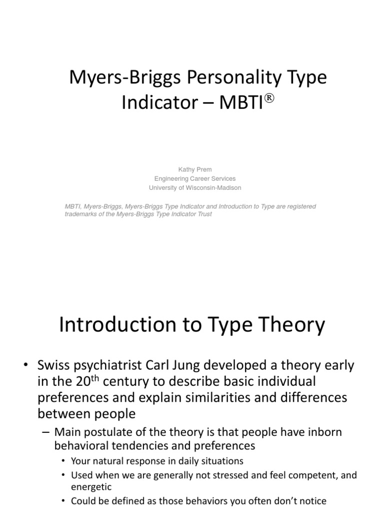 Myers Briggs Personality Traits | PDF | Extraversion And Introversion | Cognitive Science
