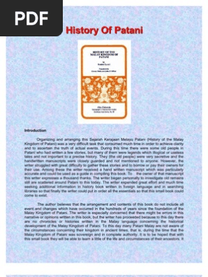 History Of The Malay Kingdom Of Patani Pdf - lasopabids