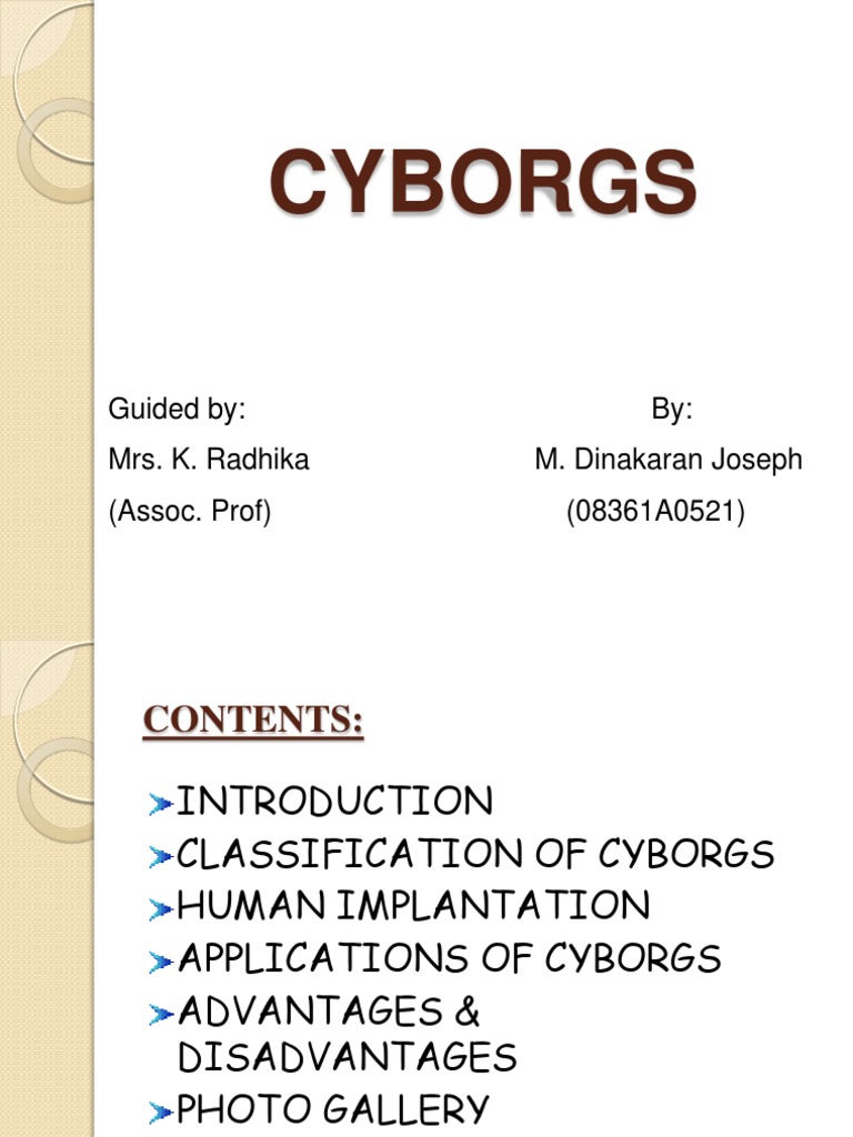 Cyborgs | PDF | Cyborg | Prosthesis