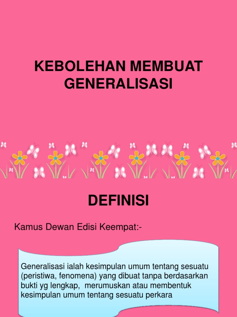 Kebolehan Membuat Generalisasi | PDF