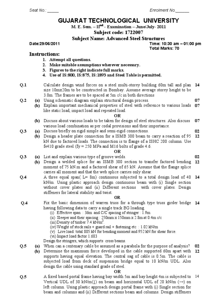 Advanced Steel Structure | PDF | Beam (Structure) | Truss
