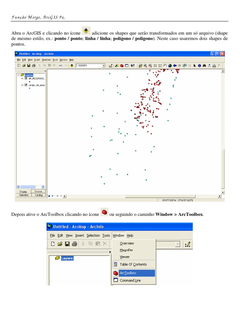 Como Usar a Função Merge no ArcGIS 9x | PDF