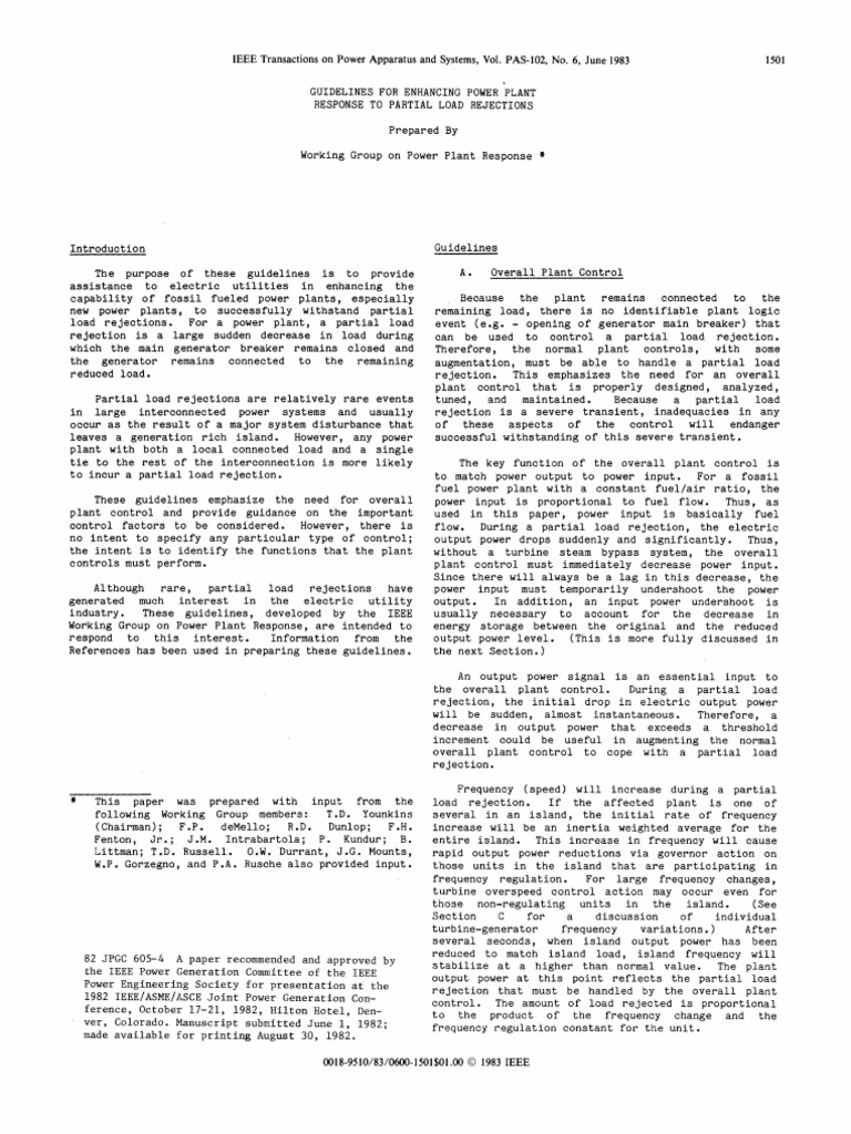 Enhancing Power Plant Load Rejection Response | PDF | Boiler | Steam Engine
