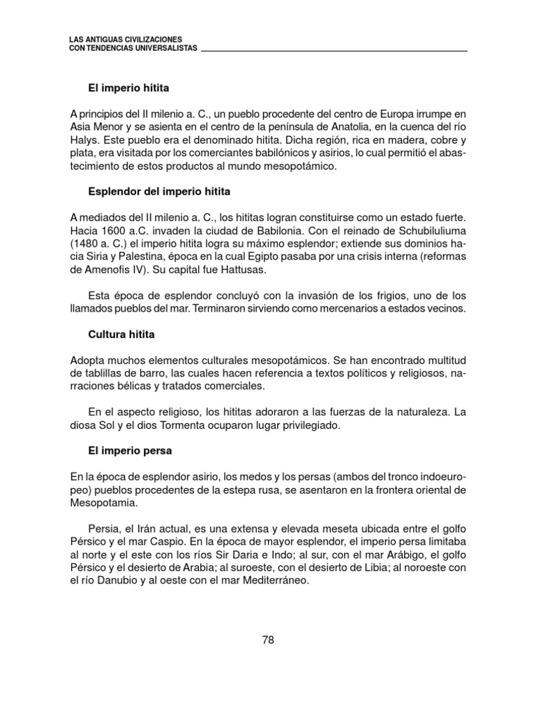 El Imperio Hitita | PDF | Imperio aqueménida | Hititas