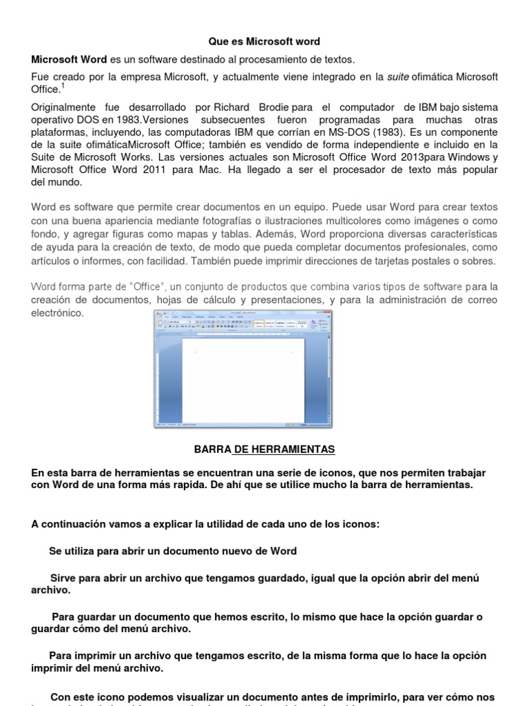 Que Es Microsoft Word | PDF | Microsoft Word | Microsoft Office
