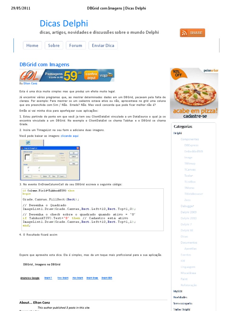 DBGrid Com Imagens - Dicas Delphi | PDF | Carreira e Crescimento | Computadores