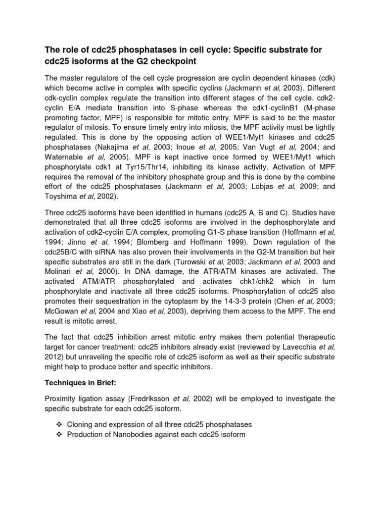 Research Proposal | PDF | Structural Biology | Life Sciences